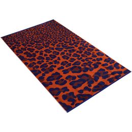 Vossen Strandtuch »leopard« Velours Strandtuch mit Leoparden Design orange Obermaterial: 100% Baumwolle B/L: 100 cmx180 cm