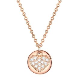 EASTSIDE Kette mit Anhänger »ES389« mit Preciosa roségold onesize Kette für Damen mit Herz-Motiv