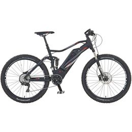 Prophete »Graveler e9000« 10 Gang Shimano Kettenschaltung Mittelmotor 250 W Pedelec, Elektrofahrrad für Damen u. Herren, MTB Schwarz+schwarz