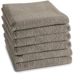 DDDDD Geschirrtuch »Küchenhandtuch Logo, aus 100% Baumwolle, 50x55 cm« Küchentuch aus weicher Frottee, sehr saugstark und langlebig taupe...