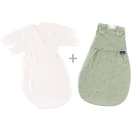 Träumeland TRÄUMELAND Babyschlafsack »Babyschlafsack LIEBMICH 3tlg. Set Fiore« grün Bezug: 100% Baumwolle. Füllung: 70% Polyester, 30% Lyocell (TENCEL ) L: 77 cm