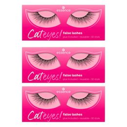 Essence Bandwimpern »Cateyes! false lashes« mit Katzenaugen-Effekt schwarz pink Einfaches Anbringen mit dem mitgelieferten Kleber