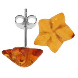 OSTSEE-SCHMUCK Paar Ohrstecker &raquo;Ohrstecker Stern Ohrstecker Stern&laquo; 11 x 11 mm Sch&ouml;ne Ohrstecker mit ca. 11 x 11 mm gro&szlig;en Bernsteinen