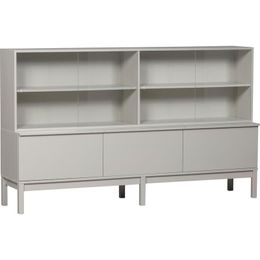 Woood Buffet »Combi-Klink« viel Stauraum, mit Glasschiebetür, Breite 200 cm Grau