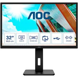 AOC LED-Monitor »Q32P2« 80 cm/32 ′′ 2560 x 1440 px 4 Reaktionszeit 75 Hz schwarz
