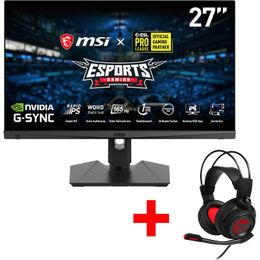 MSI Gaming-LED-Monitor »Optix MAG274QRFDE-QD« 69 cm/27 ′′ 2560 x 1440 px WQHD 1 Reaktionszeit 165 Hz höhenverstellbar, 3 Jahre Herstellergarantie...