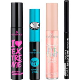 Essence Augen-Make-Up-Set »all eye need EYE SET« mit zwei Eye-Pens bunt Set mit Mascara, flüssigem Lidschatten, Eyeliner & Kajal