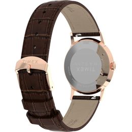 Timex Quarzuhr »MARLIN« Armbanduhr, Damenuhr, Lederarmband, Leuchtzeiger dunkelbraun Armbanduhr für Damen
