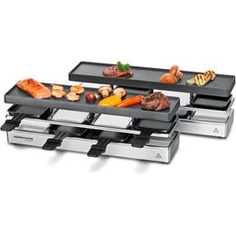 Rommelsbacher Raclette &raquo;RC 1600&laquo; 8 Stk. Raclettepf&auml;nnchen 1.590 W silberfarben