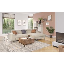 COTTA Ecksofa &raquo;Komaris L-Form, B: 244 cm&laquo; mit Kopfteilverstellung, optional Bettfunktion, Bettkasten & Licht beige 94% POLYESTER (PES) 6%POLYAMID (PA)