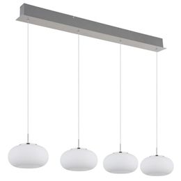 Globo LIGHTING LED-Hängeleuchte »QUINTARA« LED-Modul 1 Stk. Warmweiß Pendelleuchte, Esstisch, Essbereich, Wohnzimmer, höhenverstellbar Nickel matt