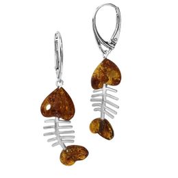 OSTSEE-SCHMUCK Paar Ohrh&auml;nger &raquo;Ohrh&auml;nger Fisch 30 mm Ohrh&auml;nger Fisch 30 mm&laquo; 47x14mm Ein aussergew&ouml;hnlicher Ohrschmuck