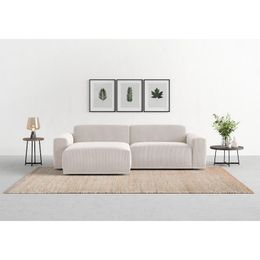 Trendmanufaktur Ecksofa »Braga, mit hochwertigem Kaltschaum, L-Form, in Cord erhältlich« modernes Sofa, Couch mit hohem Sitzkomfort, 255/72/160 cm...