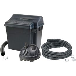 Ubbink Teichfilter &raquo;Filtra Clear 6000 PlusSet&laquo; mit UVC-Kl&auml;rer, f&uuml;r Teiche bis: 4.500 l/h schwarz Materialmix Inkl. UV-C Lampe, Verbindungsschlauch, 