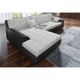 DOMO collection Ecksofa »Treviso viele Bezüge, auch in Cord, L-Form, B/T/H: 267/80/83 cm« wahlweise mit Bettfunktion, incl. Zierkissen, hochwertige...