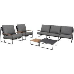 Best Loungeset »Portofino« 1 Stk. tlg. Lounge-Gruppe Anthrazit + Obermaterial: 60% Polyethylen, 40% Polypropylen