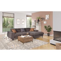 COTTA Ecksofa &raquo;Komaris L-Form, B: 244 cm&laquo; mit Kopfteilverstellung, optional Bettfunktion, Bettkasten & Licht grau 94% POLYESTER (PES) 6%POLYAMID (PA)