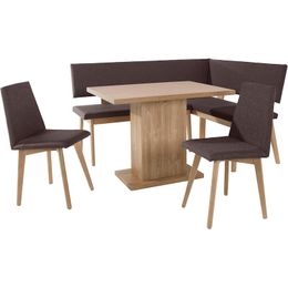 Home Affaire Eckbankgruppe »Zelle« Set, 4 Stk. tlg. alteichefarben/braun +