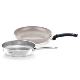 Fissler Pfannen-Set »Ceratal « Edelstahl 18/10 Set, 1x Bratpfanne 24 cm, 1x Bratpfanne 28 cm, 2 Stk. tlg. ceratal Beschichtung;cookstar...