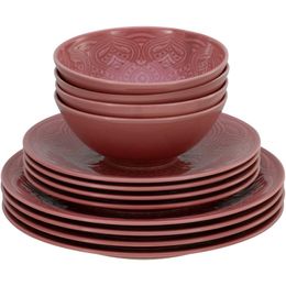 Creatable Teller-Set »Orient Mandala« Speiseteller, Dessertteller und Schalen im Set rot