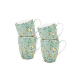 PIP Studio Becher »Jolie - Blumen« Kaffeetassen im 4er Set, Jolie, 350 ml blau 0