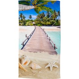 Good Morning Strandtuch »Moana« Mikrofaser, 100x180, Schnelltrocknend, Sommer, Strand, Erwachsene multi-bunt Obermaterial: 100% Polyester B/L: 100...