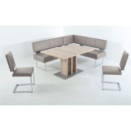 K+w Komfort & Wohnen K+W Komfort & Wohnen Essgruppe 4 Stk. tlg. langer Schenkel links oder rechts, 2 Freischwinger, 1 Funktionstisch grau