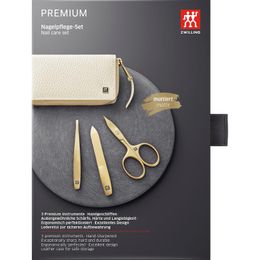 Zwilling Maniküre-Etui »PREMIUM GOLD« Nagelpflege-Set goldfarben offwhite Professionelles, 3-teiliges Set mit den meistgenutzten Pflege-Instrumenten