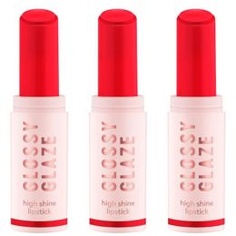 Essence Lippenstift »GLOSSY GLAZE high shine lipstick« Hohe Farbintensität, hochglänzendes Finish, buttrig-weiche Textur. Red-dy For The Day...