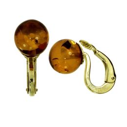 OSTSEE-SCHMUCK Damen OSTSEE-SCHMUCK Paar Ohrclips &raquo; Ohrclip Kugel 10 mm Ohrclip Kugel 10 mm&laquo; gelb