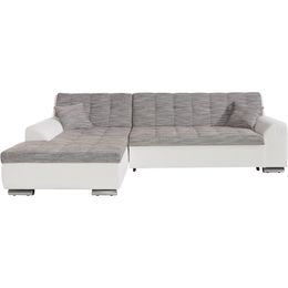 DOMO collection Ecksofa »Treviso viele Bezüge, auch in Cord, L-Form, B/T/H: 267/80/83 cm« wahlweise mit Bettfunktion, incl. Zierkissen, hochwertige...