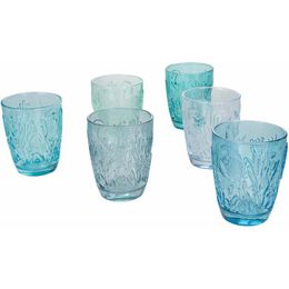 VILLA D'ESTE Gläser-Set »Pantelleria Ocean, Set 6-teilig« Wassergläser-Set, 6-teilig, Inhalt 230 ml blau/hellblau/türkis