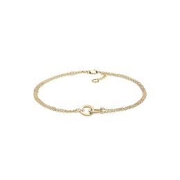 Elli Premium Armband »Kreis 375 Gelbgold« Gold 20 cm Elegantes Armband aus 375 Gelbgold