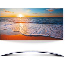 Artland Wandbild »Sonnenuntergang und das Meer« Strand 1 Stk. tlg. 3D Optik gebogen Farbe Bild(er): blau