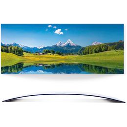 Artland Wandbild »Landschaft in den Alpen« Berge 1 Stk. tlg. 3D Optik gebogen Farbe Bild(er): blau