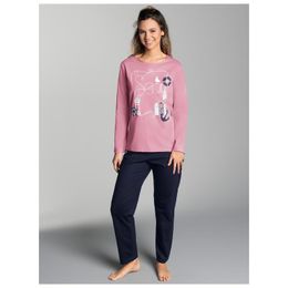 TRIGEMA Schlafanzug »Pyjama mit maritimem Print« 1 Stk. tlg. lilie S S DELUXE-Single-Jersey