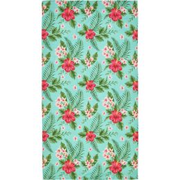 done. Strandtuch »Pink Flowers« Blumen Motiv, mit Reisverschluss-Tasche für Wertgegenstände bunt Obermaterial: 60% Polyester, 40% Baumwolle B/L:...