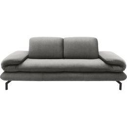LOOKS by Wolfgang Joop 2-Sitzer &raquo;LOOKS by Wolfgang Joop 2-Sitzer-Sofa >>LOOKS XIII<<&laquo; Wahlweise mit Arm- und Kopfteilverstellung grau 100% Polyester