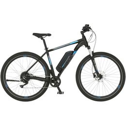 FISCHER BIKE FISCHER FAHRRAD &raquo;MONTIS EM 1724 422&laquo; 10 Gang Kettenschaltung Heckmotor Pedelec, Elektrofahrrad f&uuml;r Damen u. Herren, MTB schwarz/blau