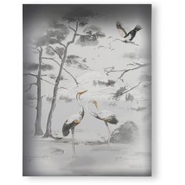 Laura Ashley Leinwandbild »Animalia« 1 Stk. tlg. Leinwandbild Metallic 80x60cm Farbe Bild(er): grau