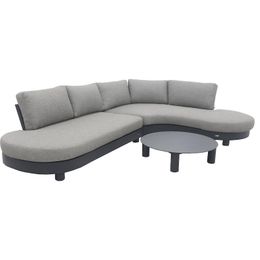 Best Gartenlounge-Set »Salerno« Set, 10 Stk. tlg. ehend aus 2 Sitzbänken, 1 Tisch und 7 Kissen anthrazit + Obermaterial: 60% Polyurethan, 40%...