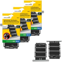 Schellenberg Rollladensicherung »Universal Hochschiebesicherung, feste Wellenverbinder« Set, 6 Stk. tlg. Rollladen-Sicherung, System Mini und Maxi,...