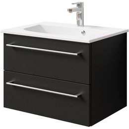 Waschtisch &raquo;Serie 6025 Mineralmarmor-Waschtisch mit Unterschrank, 67 cm breit&laquo; 2 Stk. tlg. Waschplatz mit 2 Schubladen, h&auml;ngend, verschiedene 