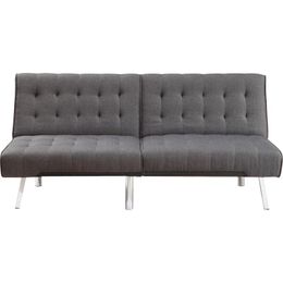 ATLANTIC HOME COLLECTION Sofa »Pierre« mit verstellbarer Rückenlehne, mit Wellenunterfederung grau