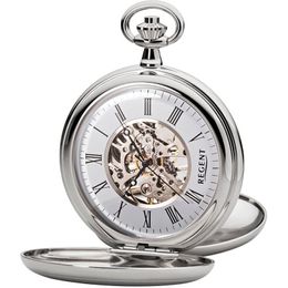 Regent Uhren Regent Herren Taschenuhr &raquo;P700&laquo; Herrenuhr, Handaufzug, Acrylglas silber