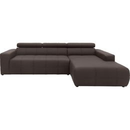 DOMO collection Ecksofa »Brandon große Ausführung B/T/H: 289/177/80 cm, auch in Leder und Cord« mit Kopfteilverstellung, wahlweise...