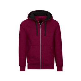 TRIGEMA Sweatjacke »Sweatjacke mit Kapuze« 1 Stk. tlg. chianti-melange M M Sweat-Qualität, innen angeraut