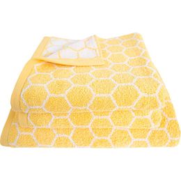 Dyckhoff Handtuch Set »Pure Natural Honey« Set 3 Stk. Frottier 2 Handtücher (50x100cm), 1 Duschtuch (70x140cm) banana Obermaterial: 100% Baumwolle
