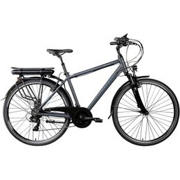 Z&uuml;ndapp Z&uuml;ndapp Damen &raquo;Green 7.7 Herren&laquo; 21 Gang Shimano Tourney Schaltwerk Kettenschaltung Heckmotor 250 W Pedelec, Elektrofahrrad f&uuml;r Damen u. Herren grau