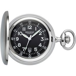 Regent Uhren REGENT Taschenuhr &raquo;P752-19584246&laquo; Quarzuhr, Herrenuhr, Datum, Acrylglas, Geschenkidee silberfarben Interessante Herrentaschenuhr